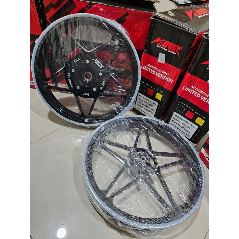 Jual velg kingspeed cnc v125/150 ring 14 black&orange | Shopee Indonesia