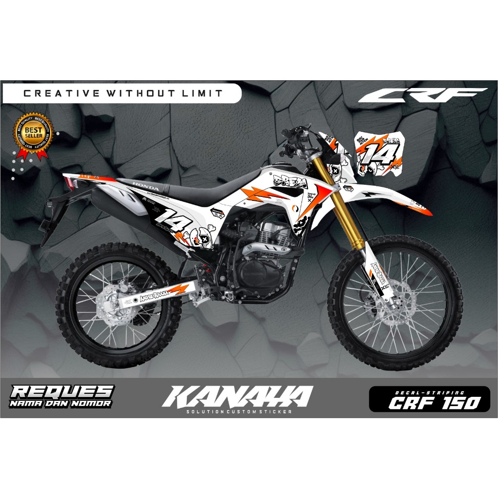 Jual DECAL CRF 150 / STICKER DECAL CRF 150 / DECAL CRF SUPERMOTO HARGA ...
