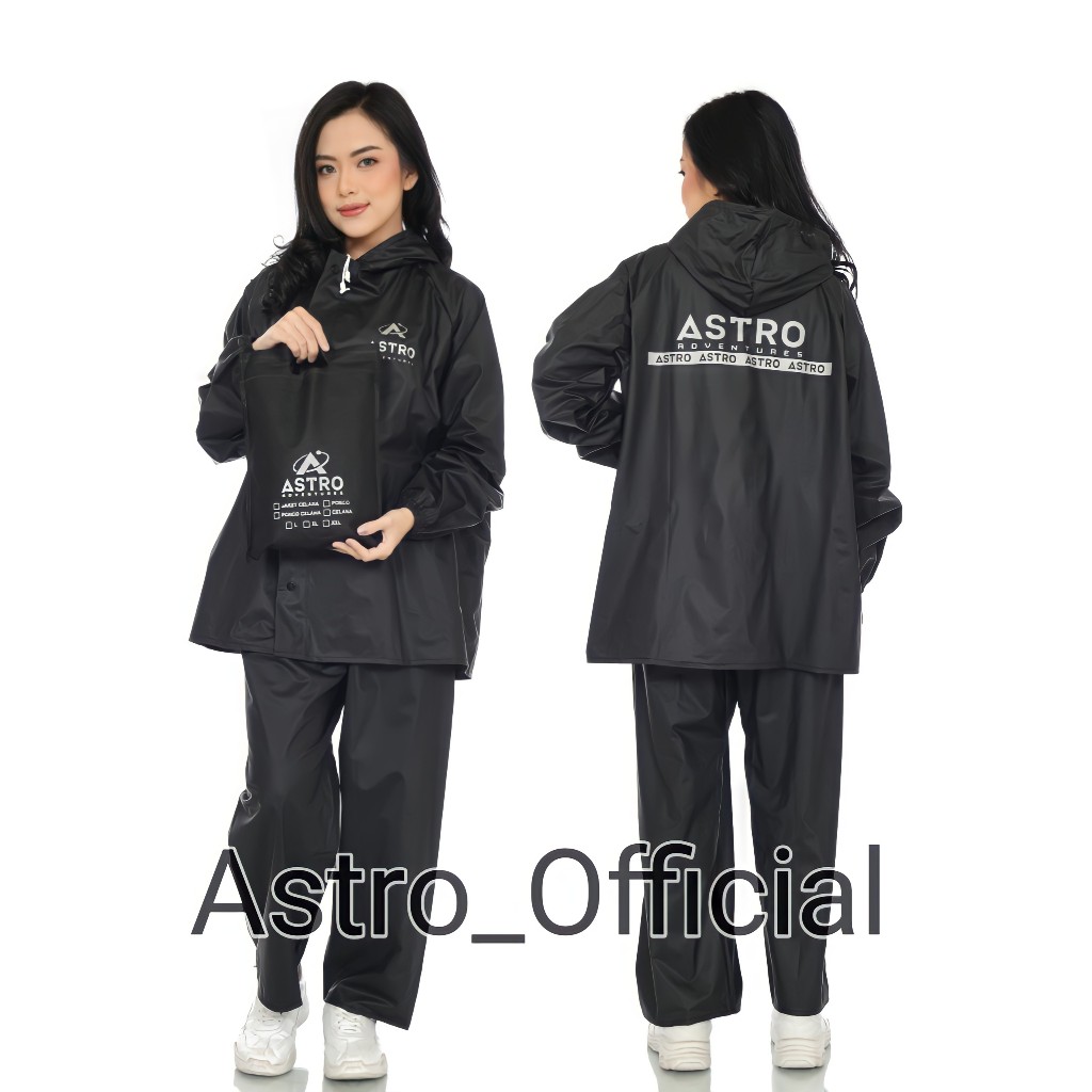 Jual Jas Hujan Raincoat Merek ASTRO ADVENTURES Jas Hujan Setelan Wanita Dan Pria Dewasa Jumbo ...