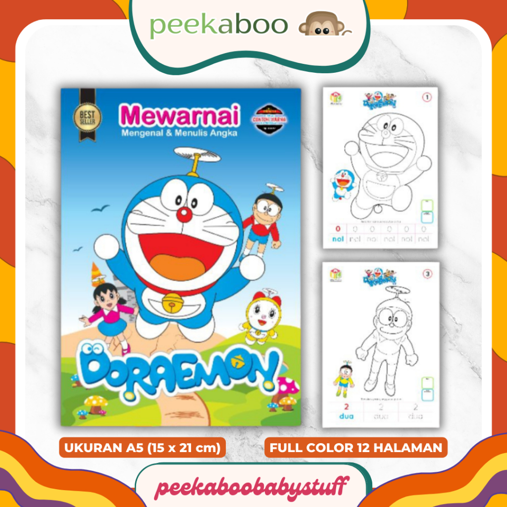 Jual BUKU MEWARNAI FULL COLOUR (FC) A5 - DORAEMON - FC || BUKU WARNA ...