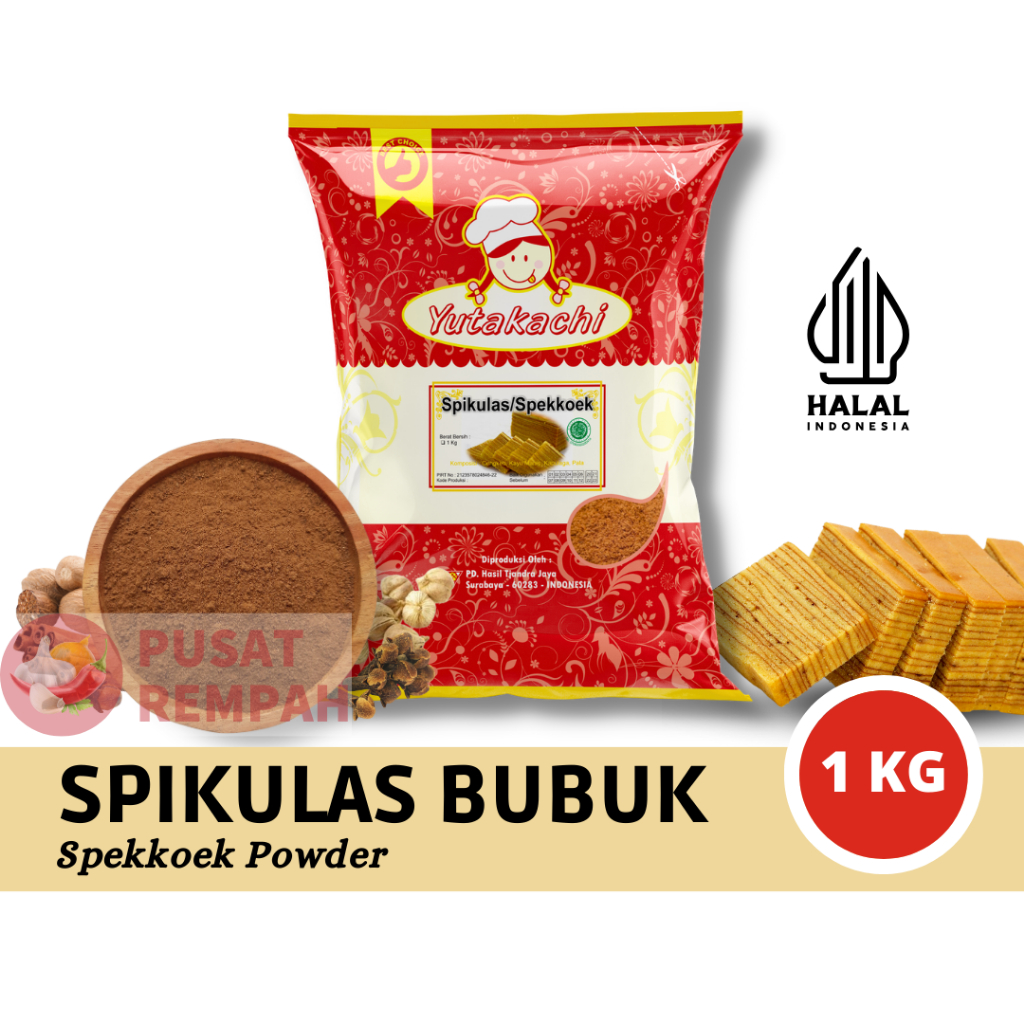 Jual Bubuk Spikulas 1Kg Yutakachi / Spekuk / Spekkoek / Spikoe ...