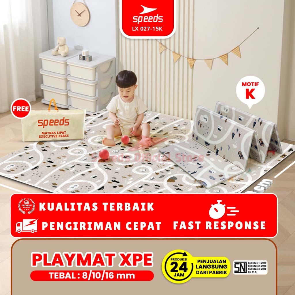 Jual SPEEDS SNI Playmate Bayi Karpet Lipat Playmate Matras 180x200cm ...
