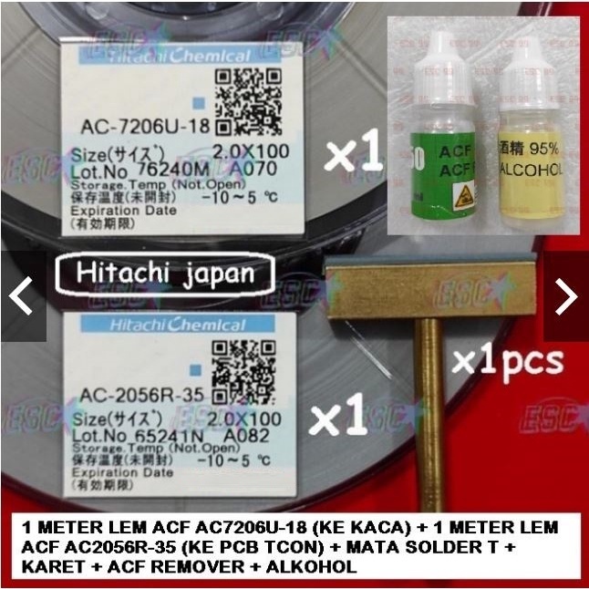 Jual Paket ACF AC 7206 + AC 2056 + Mata Solder T + ACF Remover Bonus ...