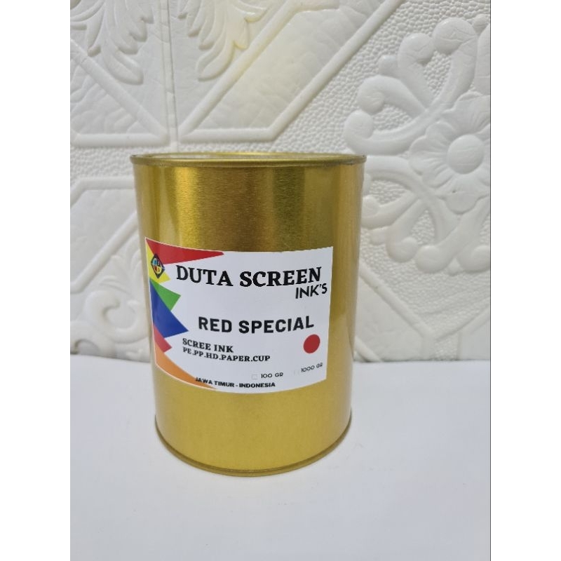 Jual Tinta sablon plastik dan Cup Duta Screen warna Red spesial (merah ...