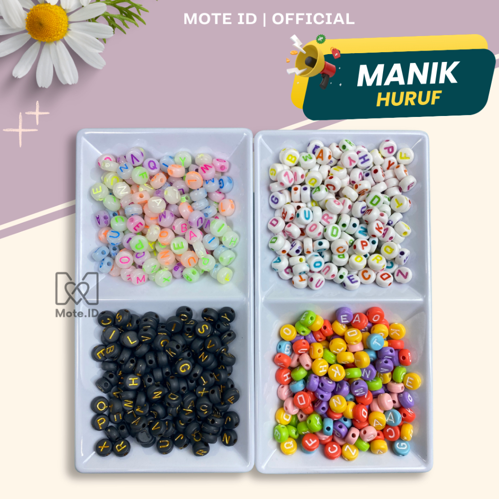 Jual Manik Huruf Abjat Bulat 15gr - Bahan Pembuatan Gelang & Kalung ...