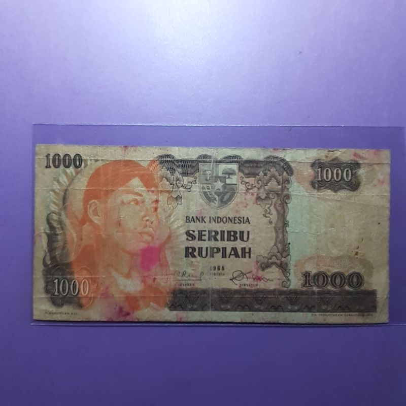 Jual Uang 1000 rupiah sudirman tahun 1968 | Shopee Indonesia