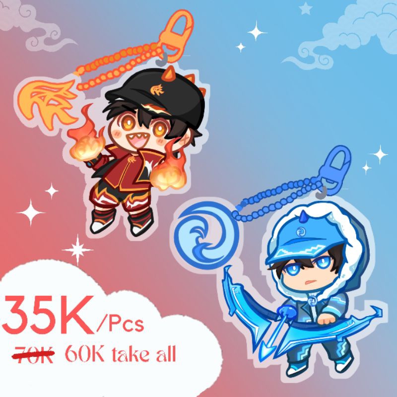 Jual [PRE ORDER] Boboiboy Blaze Boboiboy Ais Keychain Fanmerch by Lartz ...