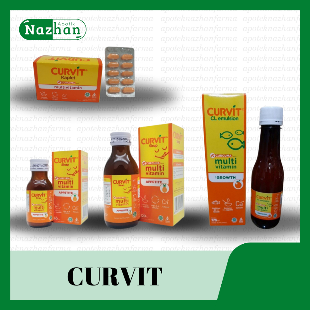 Jual CURVIT TABLET / CURVIT SYRUP 60 ML / CURVIT SYRUP 120 ML / CURVIT ...