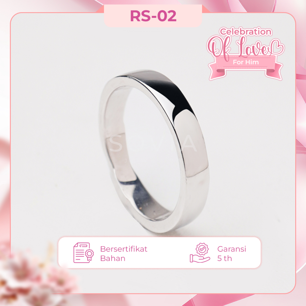 Jual Sovia Jewelry Cincin COWOK Nikah Perak Silver Desain RS02 [SINGLE ...