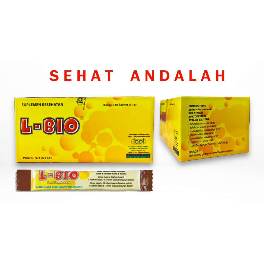 Jual L - BIO SACHET (1 BOX / 30 SACHET) SUPLEMEN KESEHATAN PENCERNAAN ...