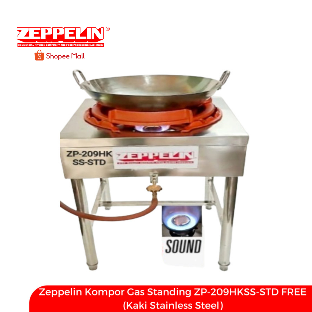 Jual Zeppelin Kompor Gas Standing (Kaki Stainless Steel) Silent Sound ...