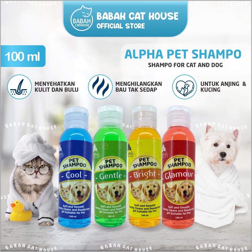 Jual 100ml ALPHA Pet Shampo Kucing Sampo Anjing Murah Wangi Anti Kutu ...