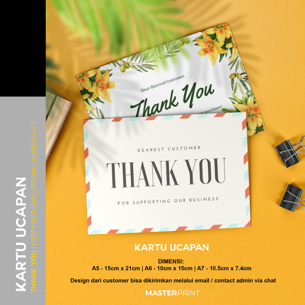 Jual Kartu Ucapan Terima Kasih Ulang Tahun Gift Hadiah Selamat | Shopee ...