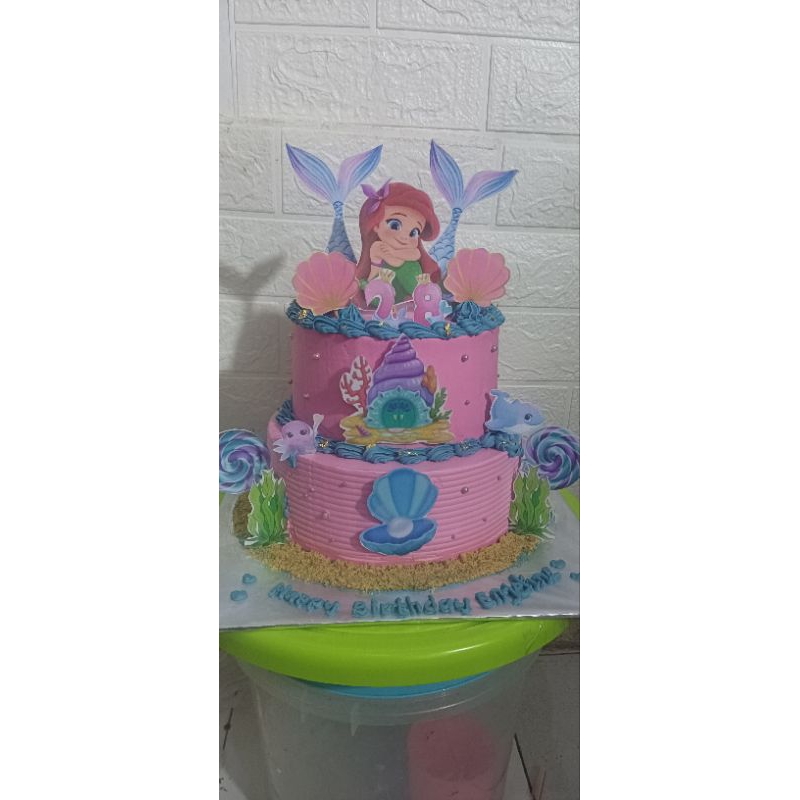 Jual KUE ULANG TAHUN MERMAID 2 TINGKAT | Shopee Indonesia