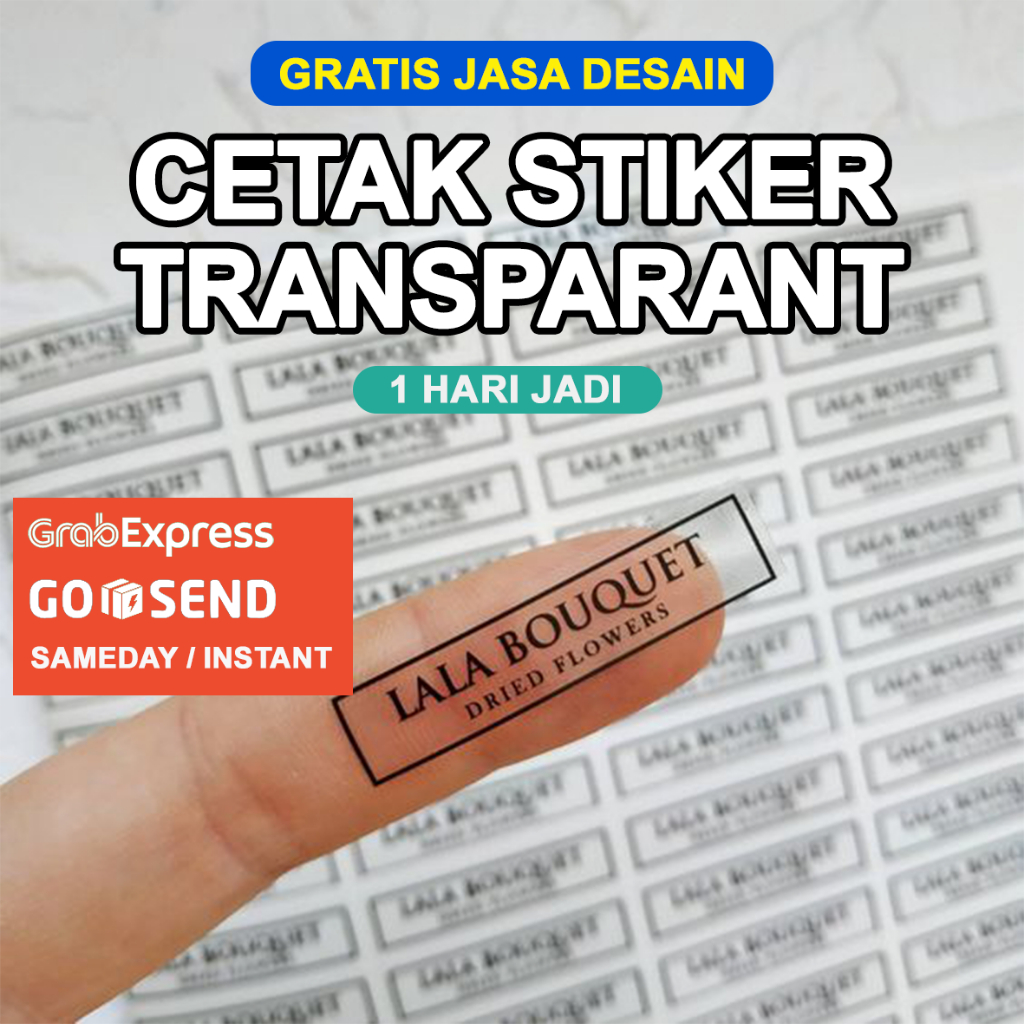 Jual STICKER LABEL TRANSPARAN STIKER MAKANAN STIKER PRODUK GRATIS JASA ...