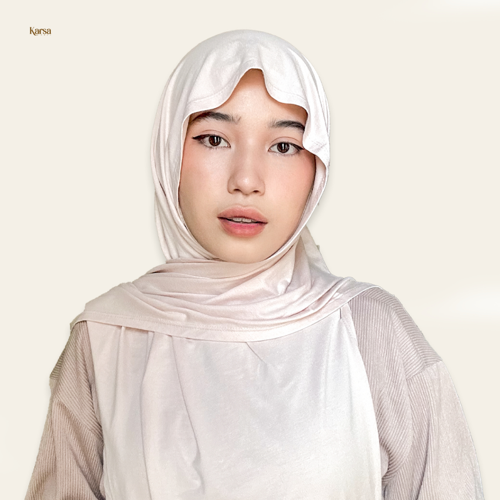 Jual Karsalabel Nara Pashmina Kaos Oval | Shopee Indonesia