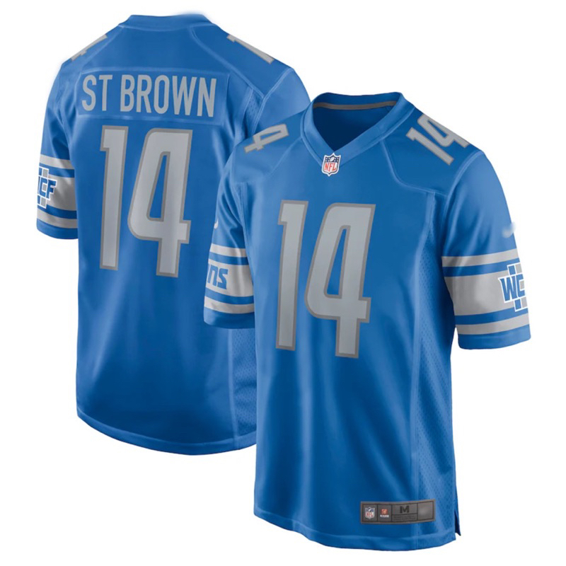 Jual JERSEY BAJU NFL RUGBY AMERICAN FOOTBALL DETROIT LIONS AMON-RA ST ...