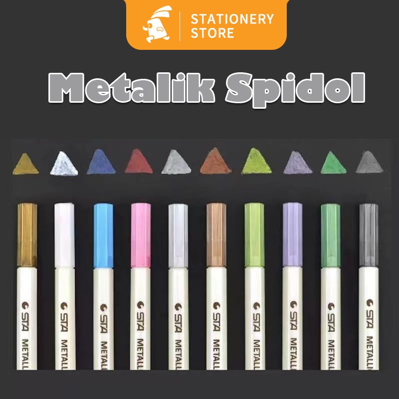 Jual Metalik Spidol/10 Warna Spidol Cat Pulpen/DIY Cat Metalik Pulpen ...