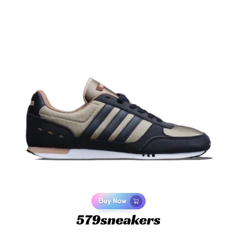 Jual Sepatu Adidas Neo City Racer Olive Black Original 100% - Sepatu ...