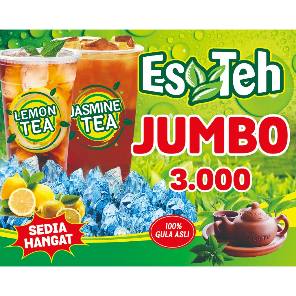 Jual SPANDUK ES TEH JUMBO, BANNER ES TEH JUMBO, ES TEH MANIS SEGAR ...