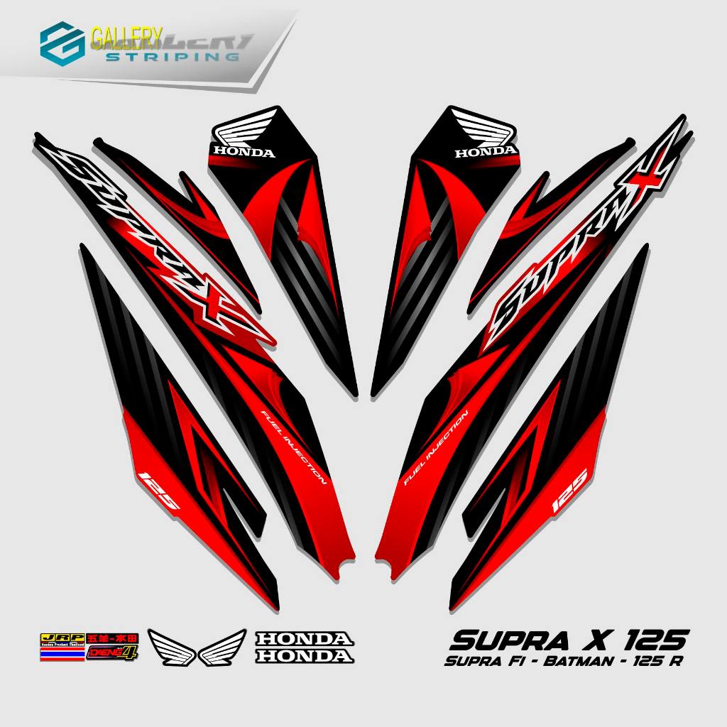 Jual STRIPING SUPRA X 125 R NEW MOTIF X2 / STIKER SUPRA X 125 FI ...