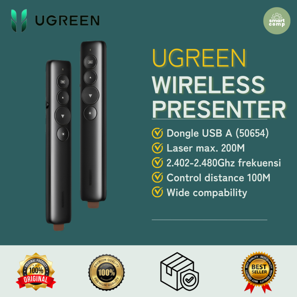 Jual UGREEN Laser Pointer Remote Control Presenter Wireless 2.4ghz 50654 | Shopee Indonesia
