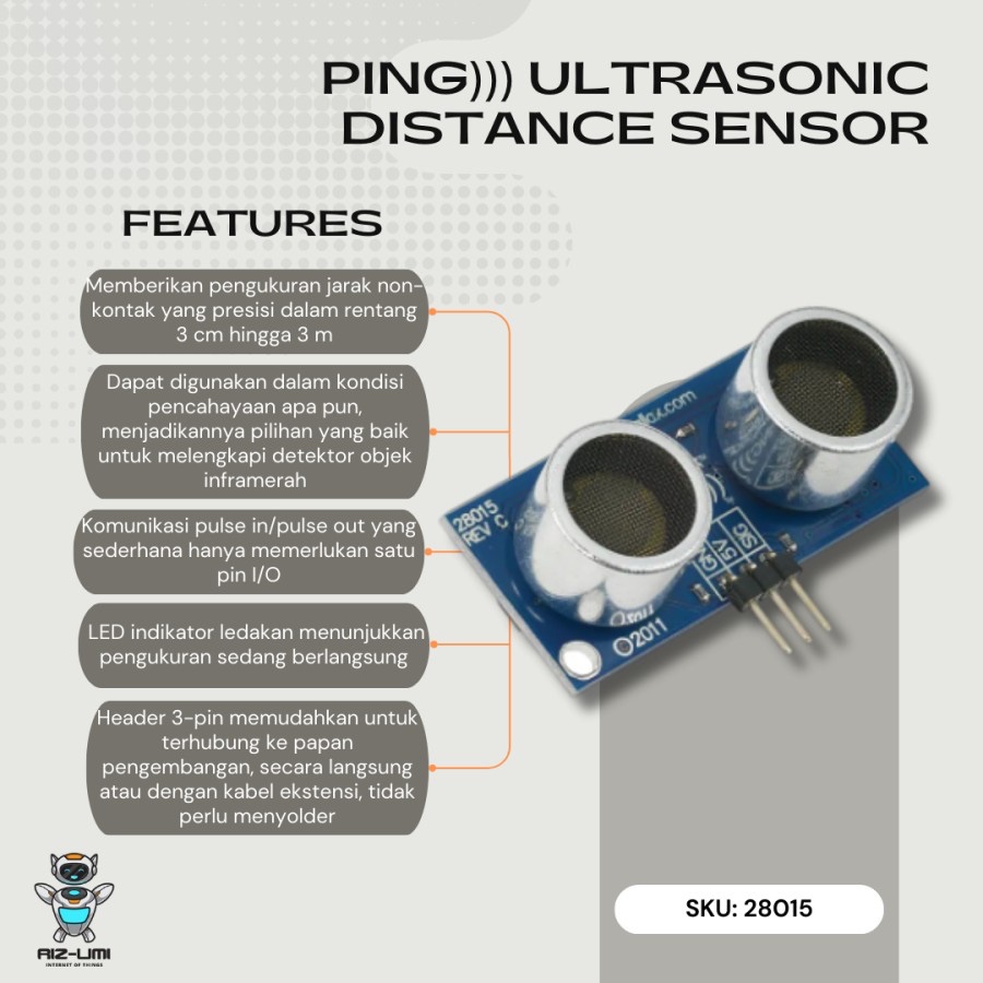 Jual Parallax PING Ultrasonic Sensor | Shopee Indonesia