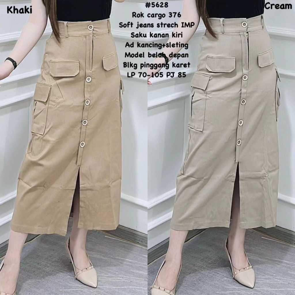 Jual TB - ROK INES CARGO WANITA TWILL PREMIUM // ROK CARGO WANITA ...