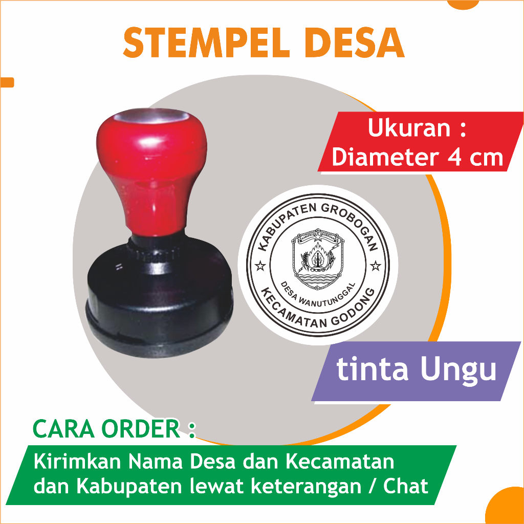 Jual Stempel Flash Nama Desa | Shopee Indonesia