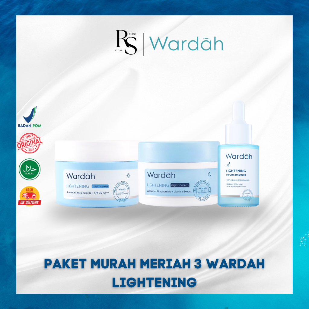 Jual WARDAH LIGHTENING PAKET HEMAT ISI 3 PCS ( DAY CREAM 20gr + NIGHT ...