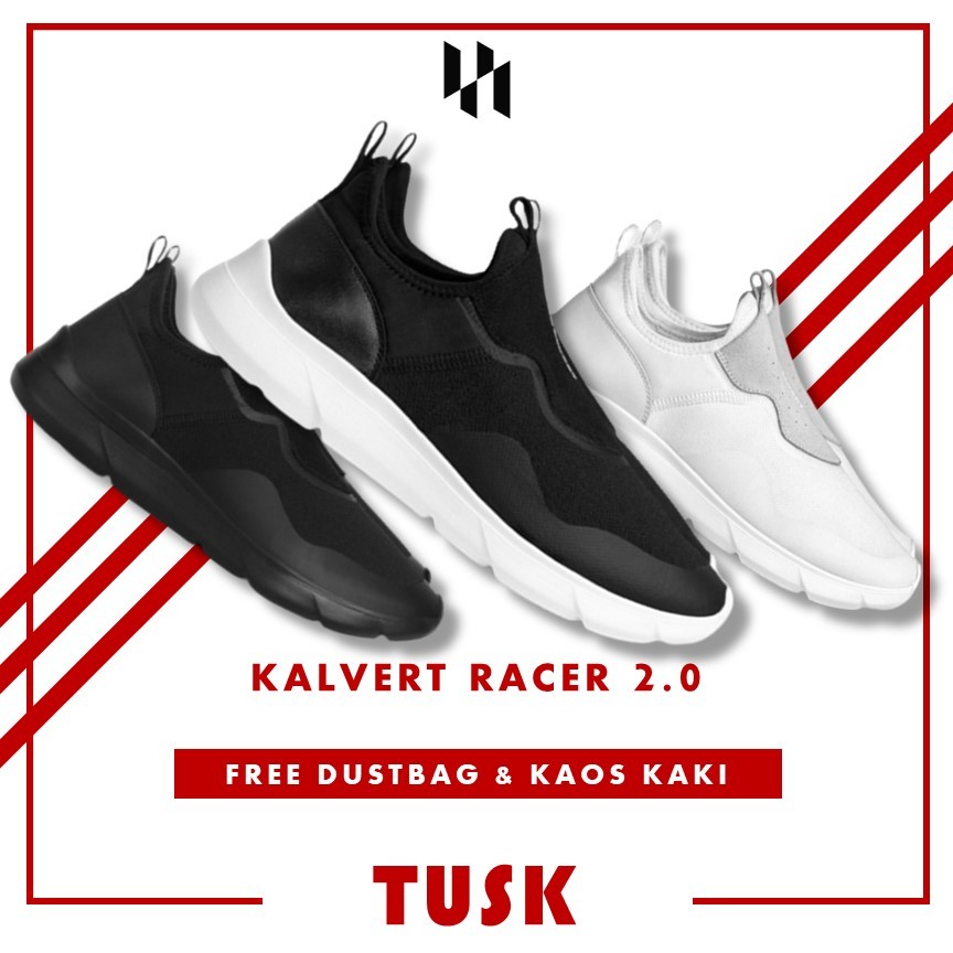 Jual Sepatu Kulit Kalvert Racer 2.0 Series Sepatu Sneakers Casual Sport ...