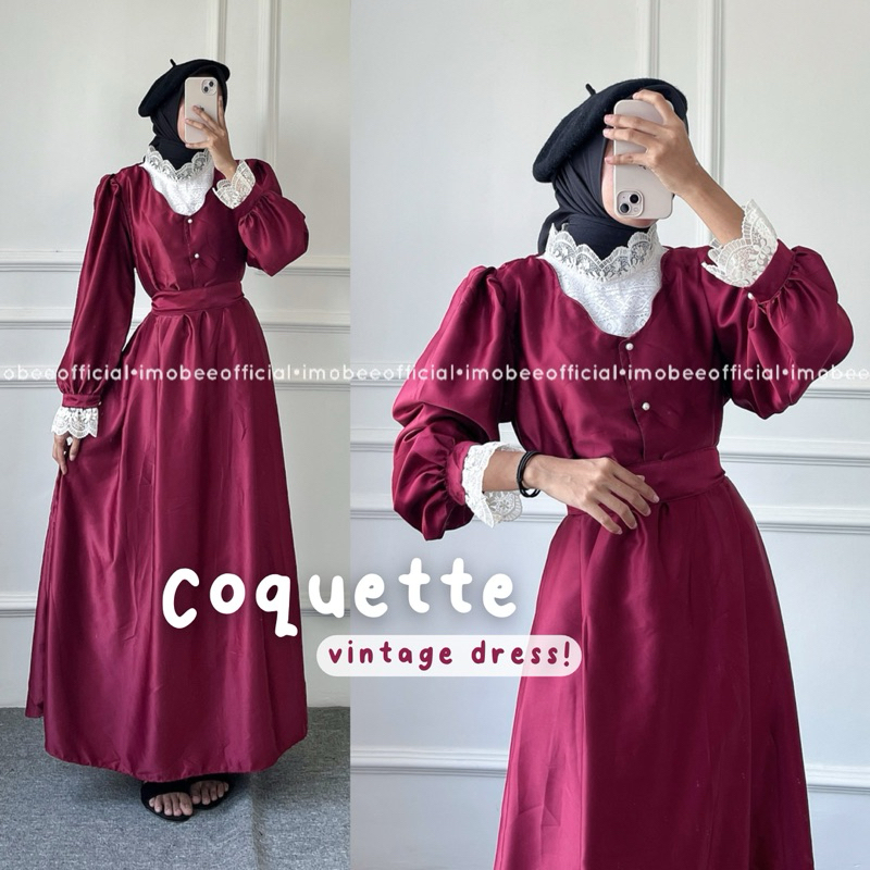 Jual COQUETTE VINTAGE DRESS // DRESS AESTHETIC VINTAGE // GAMIS ...