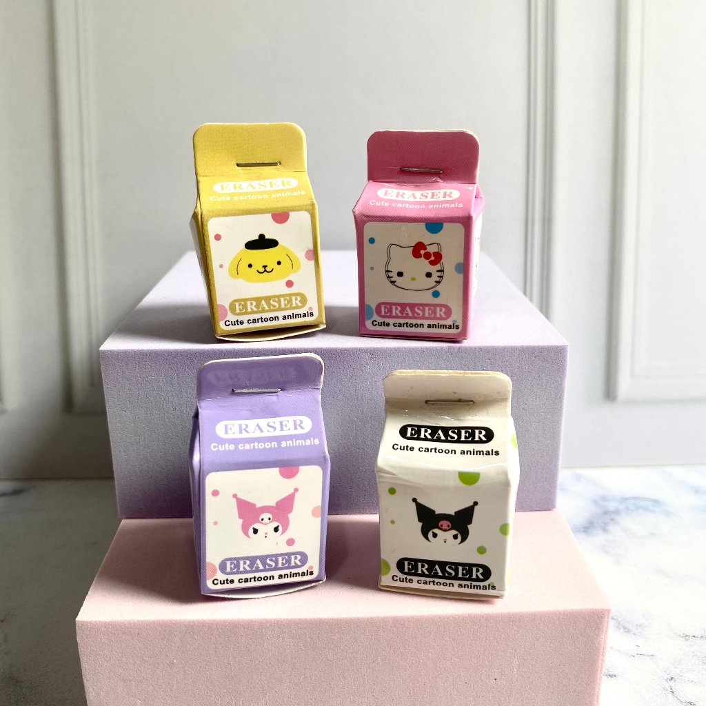 Jual Penghapus Susu Alat Tulis Karakter Kuromi Pompompurin My Melody ...