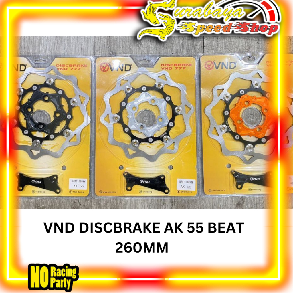 Jual VND Discbrake Piringan Cakram Tipe AK 55 Ukuran 260MM Beat Scoopy ...