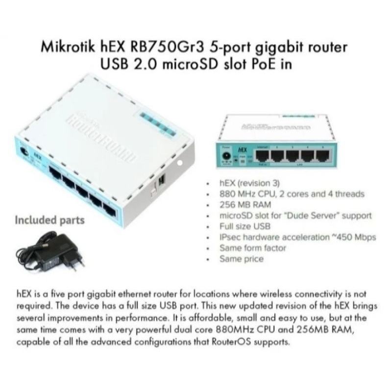 Jual mikrotik RB 750 gr3 | Shopee Indonesia
