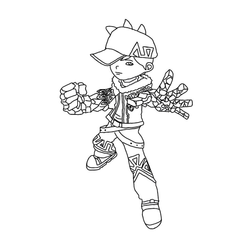 Jual (31 PCS) PAKET BOBOIBOY GAMBAR MEWARNAI ANAK UKURAN A4 KARAKTER ...