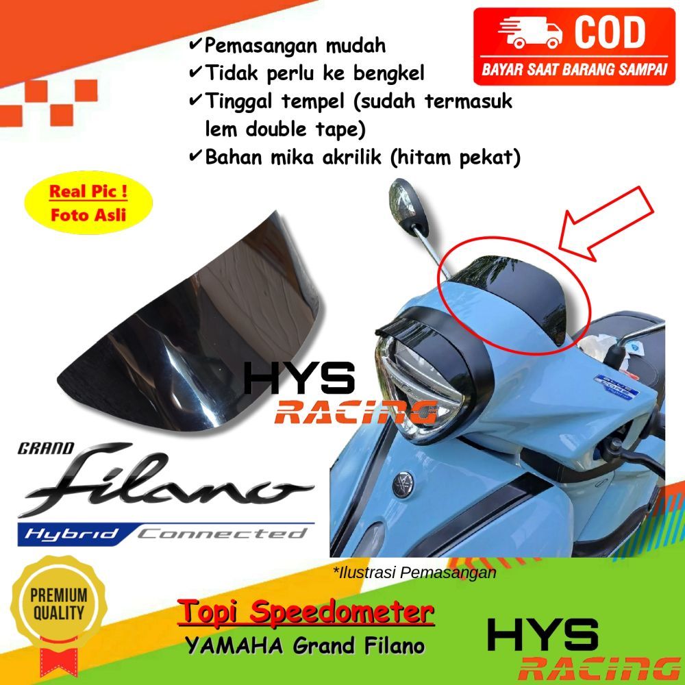 Jual Grand Filano Topi Spidometer - Kanopi Variasi Speedometer Yamaha ...