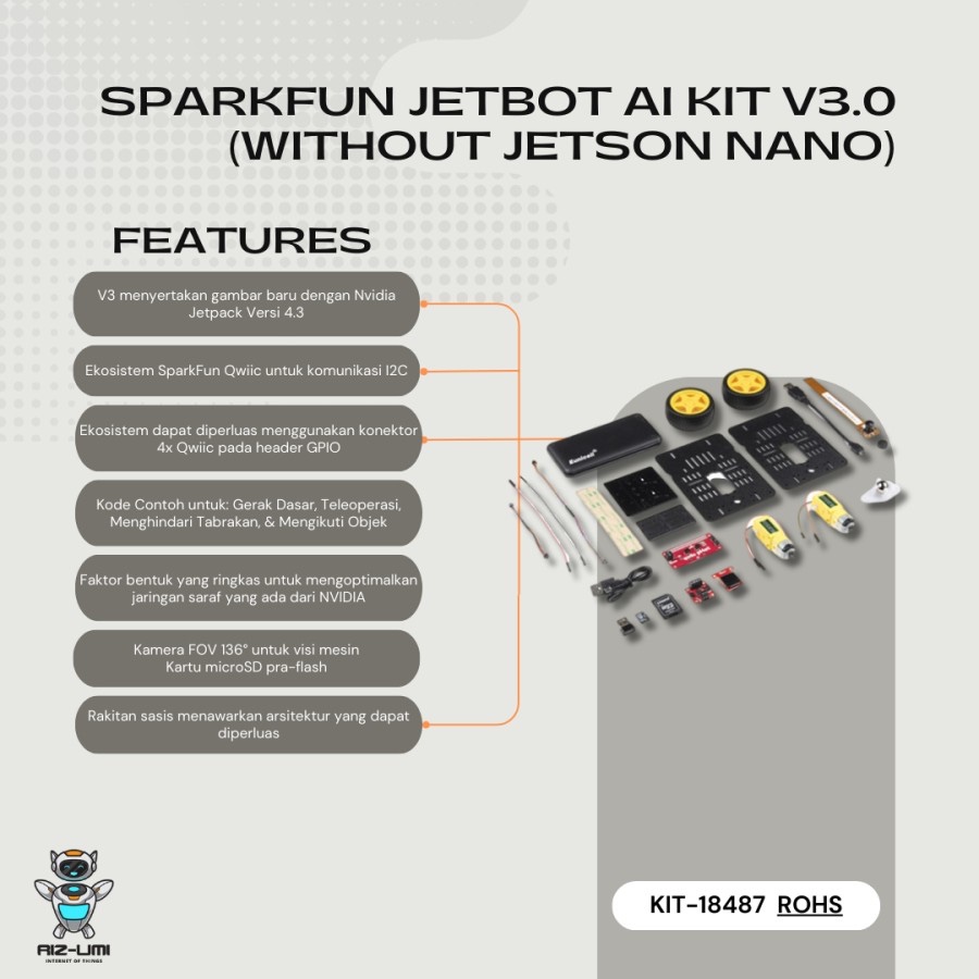 Jual SparkFun JetBot AI Kit v3.0 (Without Jetson Nano) | Shopee Indonesia