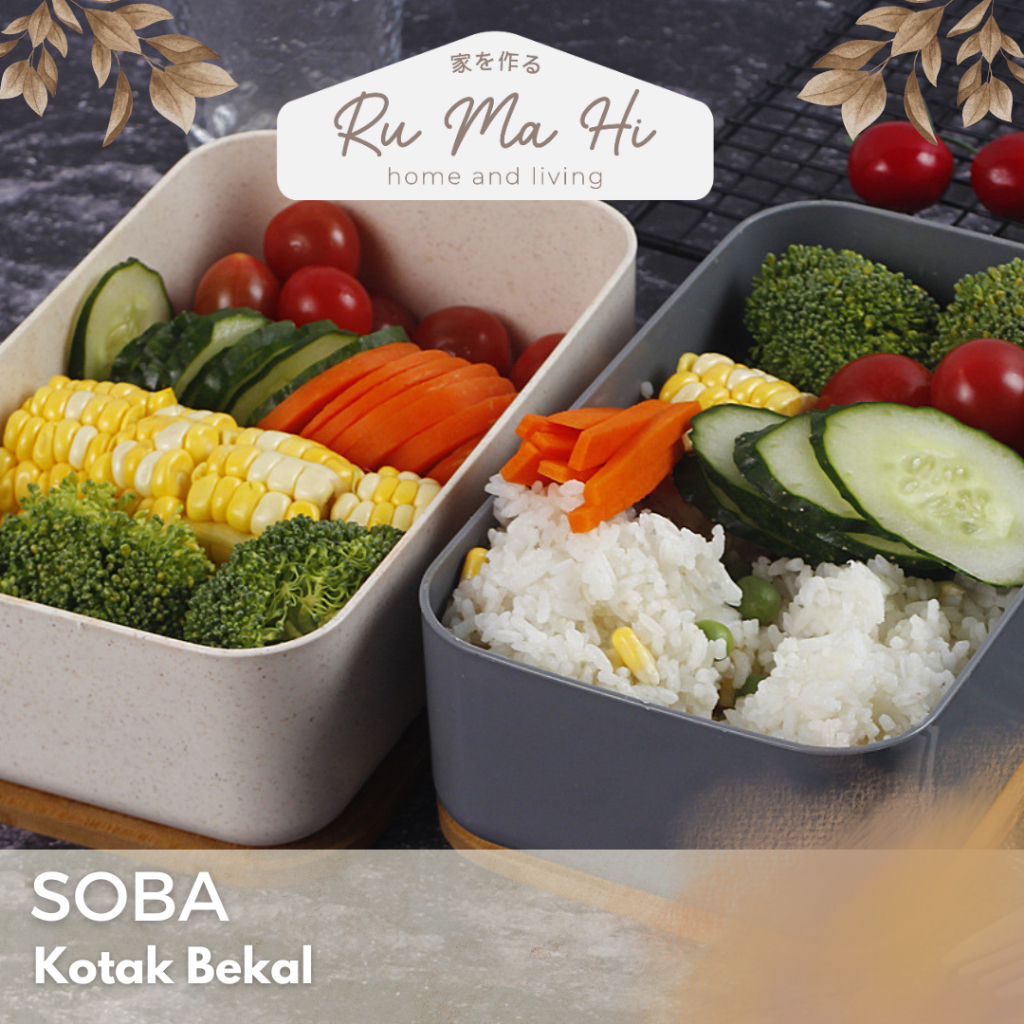 Jual RUMAHI -SOBA Kotak Makan Bekal Bamboo Lunch Box Makanan Estetis ...