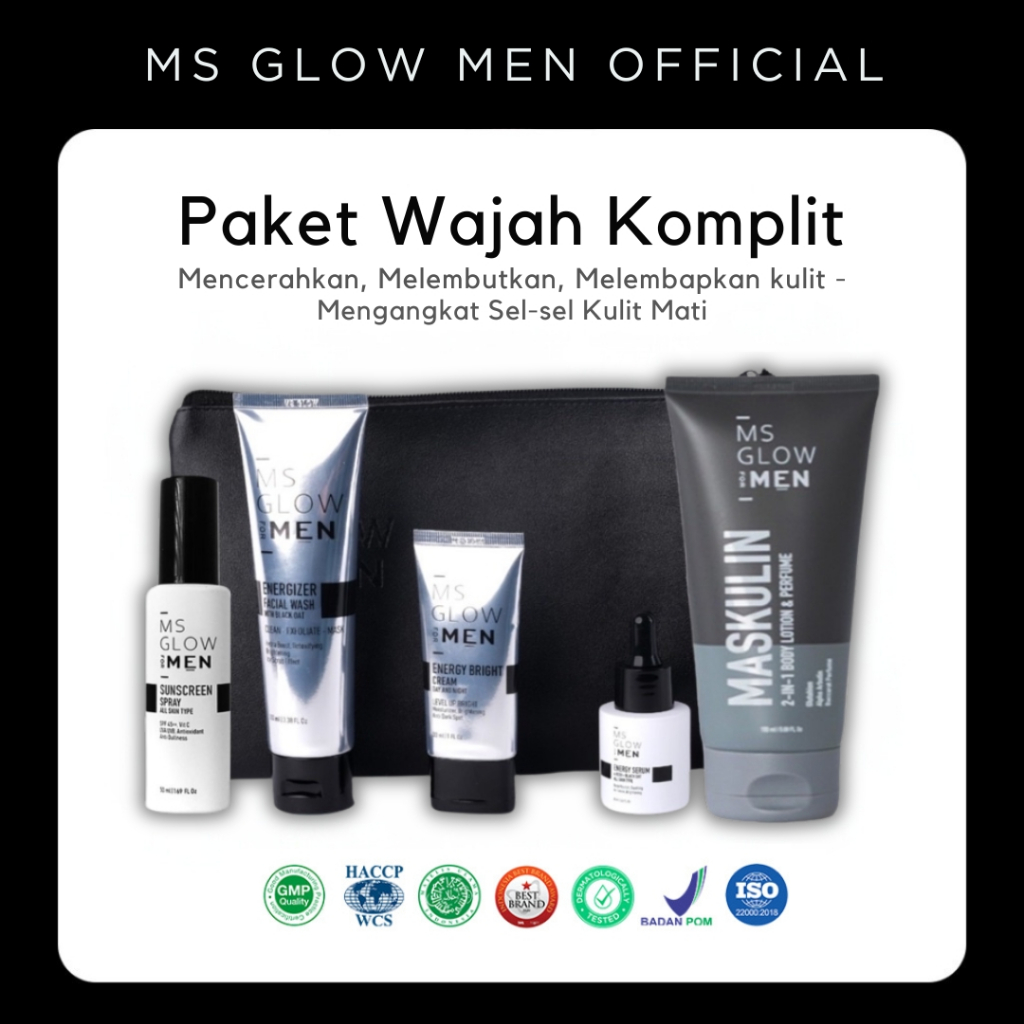 Jual Ms Glow For Men Paket Komplit Maskulin | Skincare Cowok ...