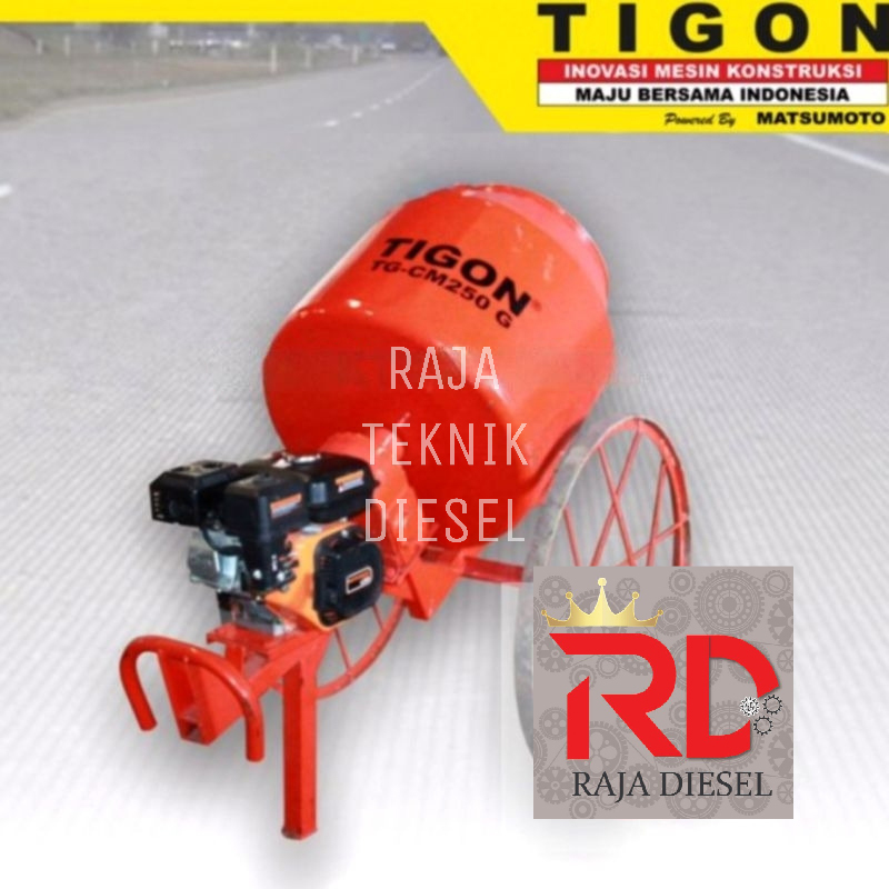 Jual Mesin Molen Aduk Semen Mini TIGON 250 LITER TG-CM250 G ORIGINAL ...