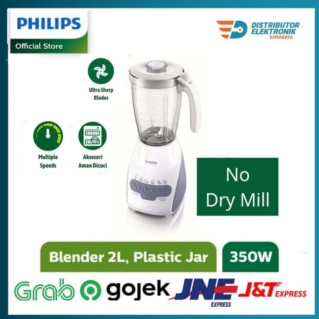 Jual PHILIPS BLENDER HR2115 / HR-2115/01 TANPA JAR KECIL (2 LITER ...