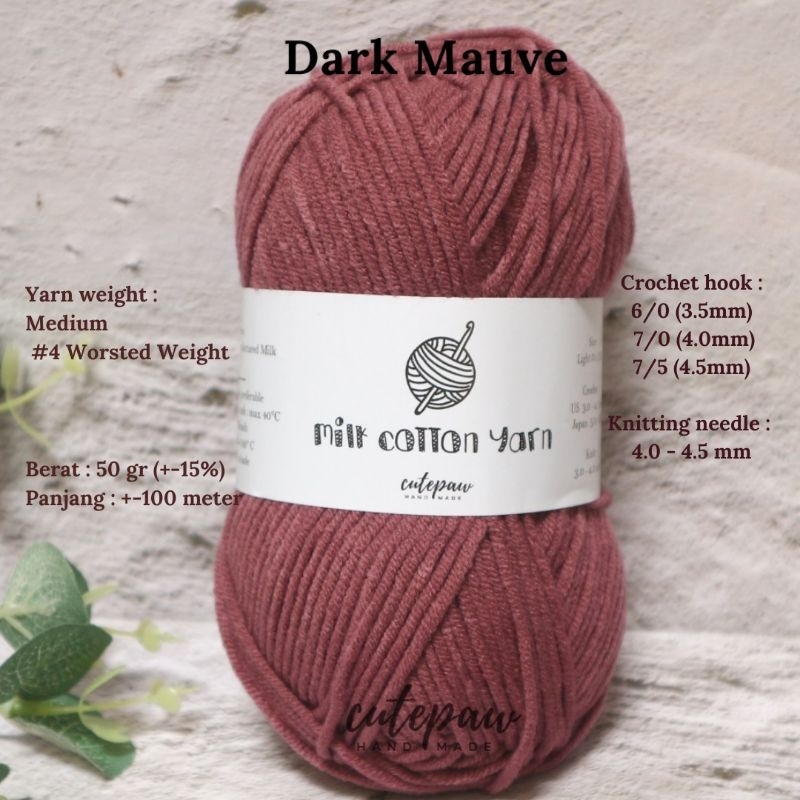 Jual [Milk Cotton] Dark mauve merah kecoklatan - Benang Rajut Katun ...