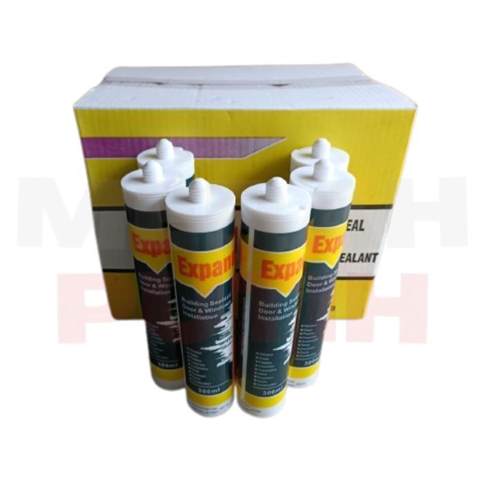Jual Lem Kaca Silicone Sealant Bening Hitam Putih (Expander) | Shopee ...