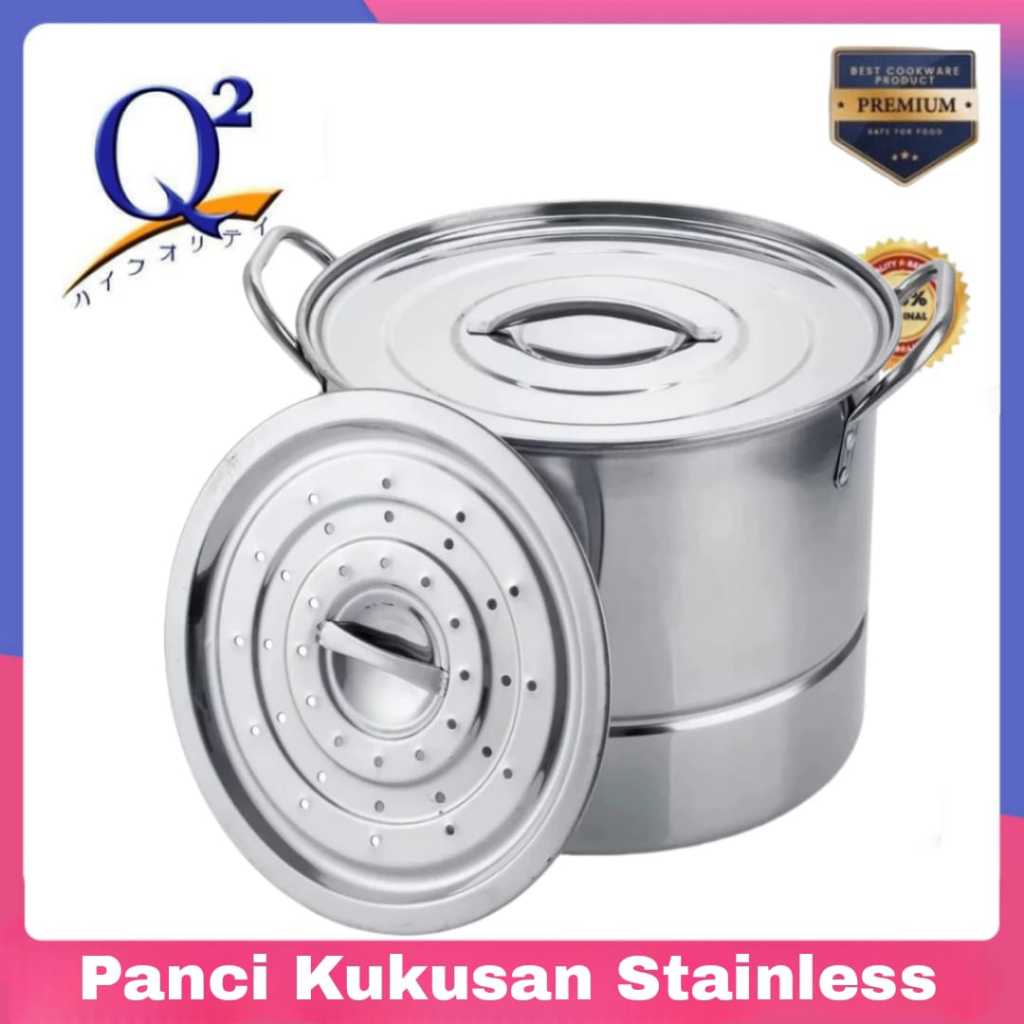 Jual Panci Stainless Steel Tebal Stockpot Dandang Steamer Kukusan Panci Kukus Steamer Serbaguna ...