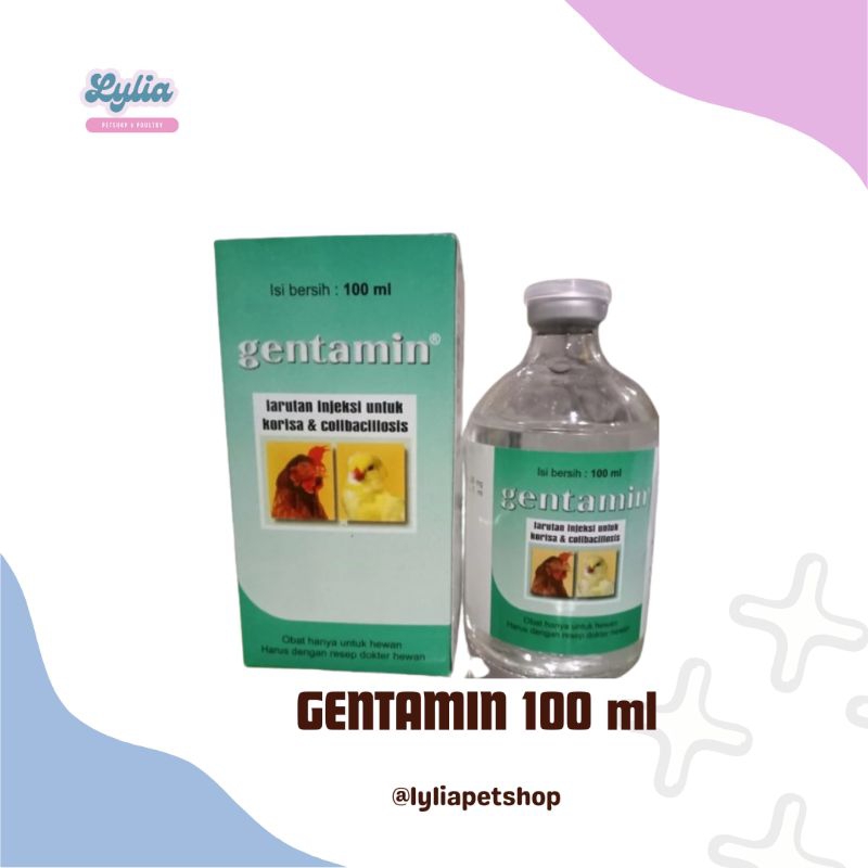 Jual Gentamin 100 ml larutan injeksi untuk corisa dan colibacillosis ...