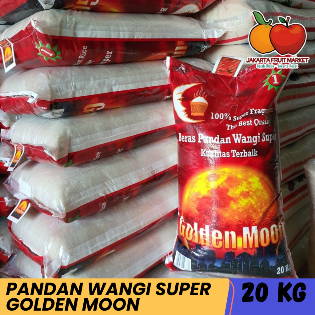 Jual BERAS PANDAN WANGI SUPER GOLDEN MOON 20KG | Shopee Indonesia
