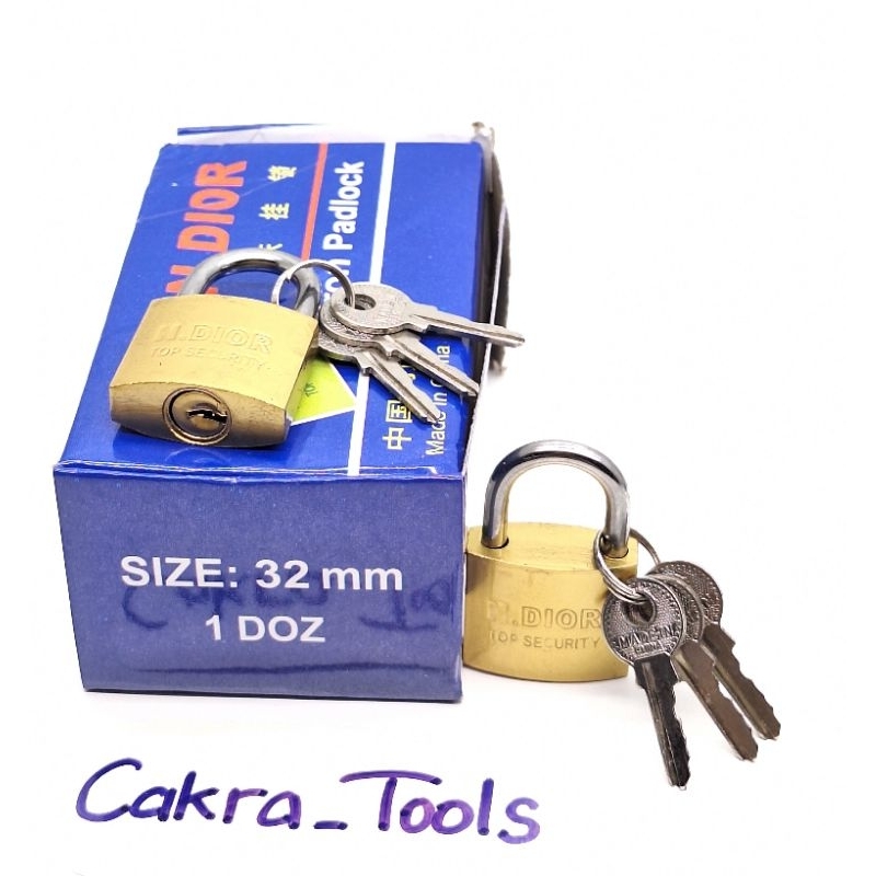 Jual Gembok PadLock Kuning Pagar Koper Toko Rumah Pendek [20mm-60mm ...