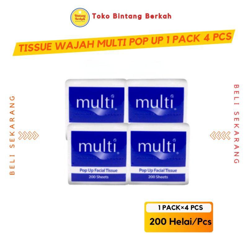 Jual Tissue Multi Pop Up 2 Ply 1 Pack Isi 4 Pcs | Shopee Indonesia