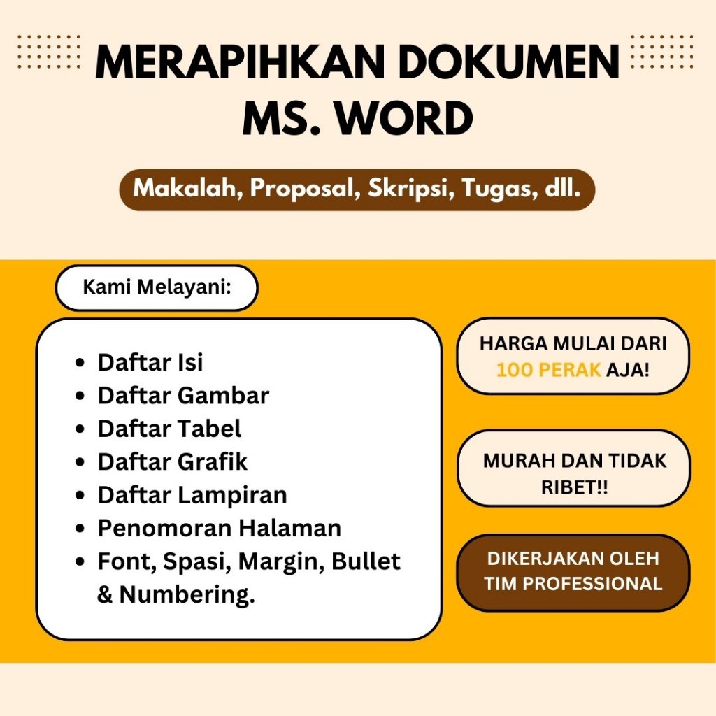 Jual JASA PENOMORAN HALAMAN / DAFTAR ISI / DAFTAR GAMBAR / DAFTAR TABEL ...